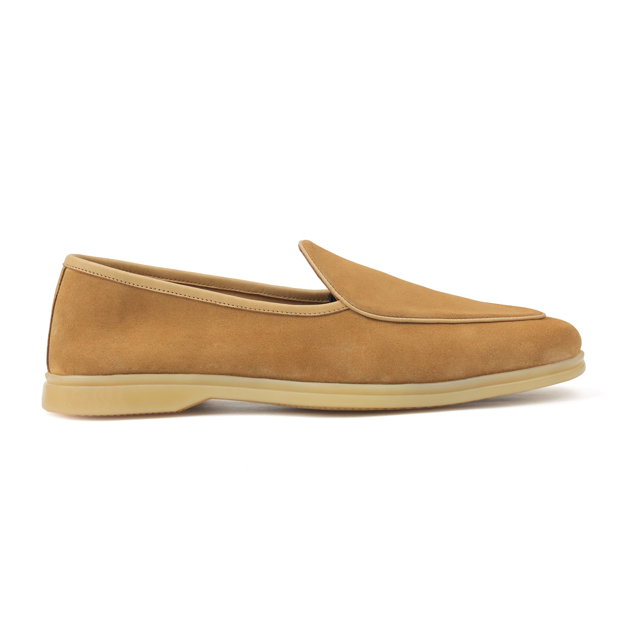 Lorenzo, Belgian Loafer - Castorino Suede Cashew | Unlined Flex Collec