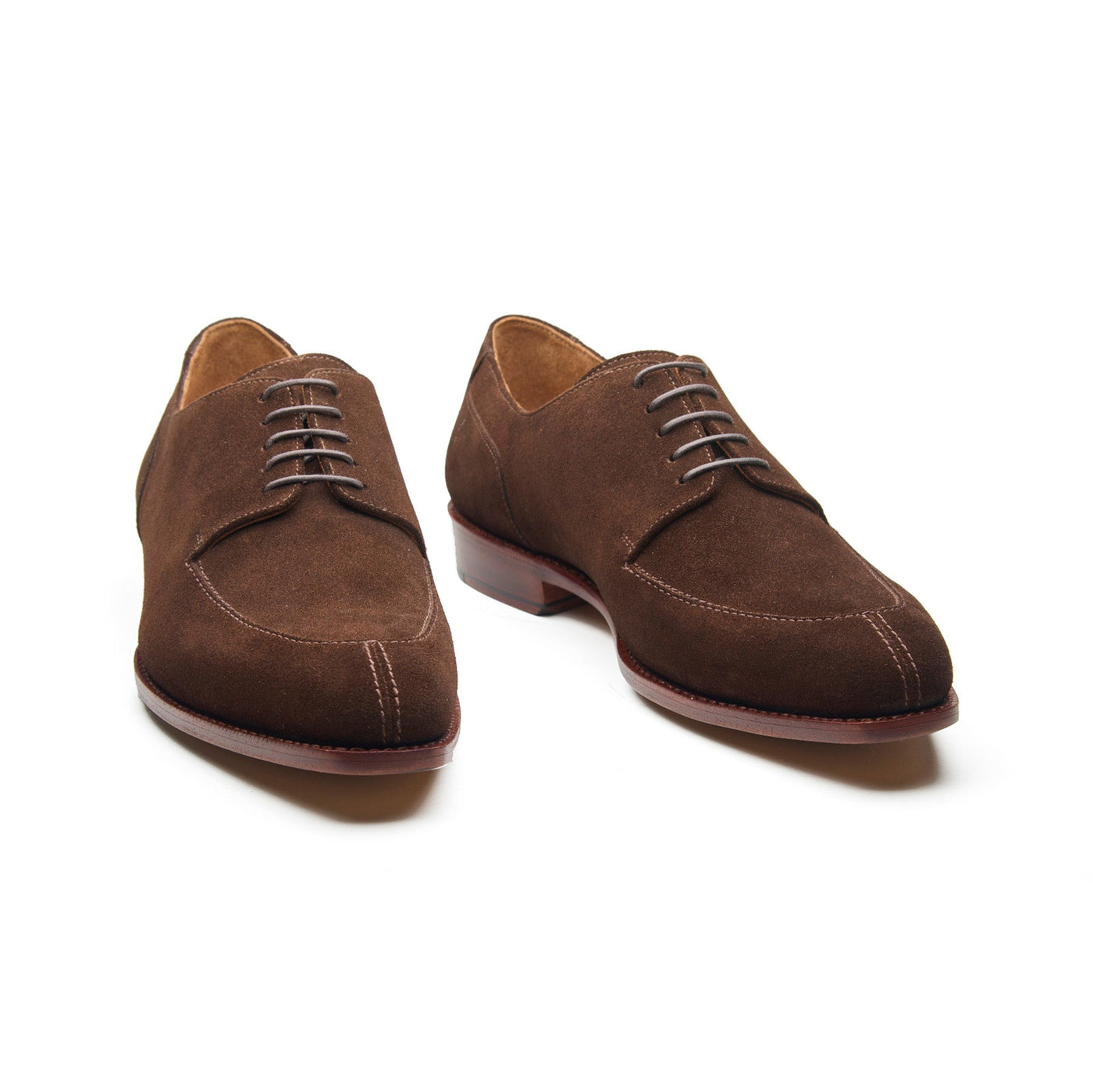 Ingrid, Split Toe Blucher Derby - Brown Go Rain Suede | Summer Classic