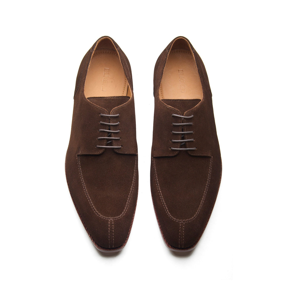 Ingrid, Split Toe Blucher Derby - Brown Go Rain Suede | Summer Classic